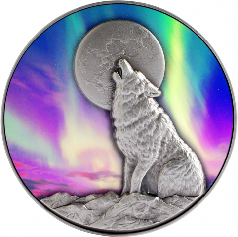 10.000 Francs Howling Wolf in Northern Lights 2022 Chad