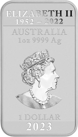 1 $ Rectangular Dragon 2023 Australia