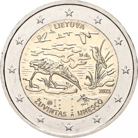 2 € Riserva Biosfera Zuvintas 2021 Lituania