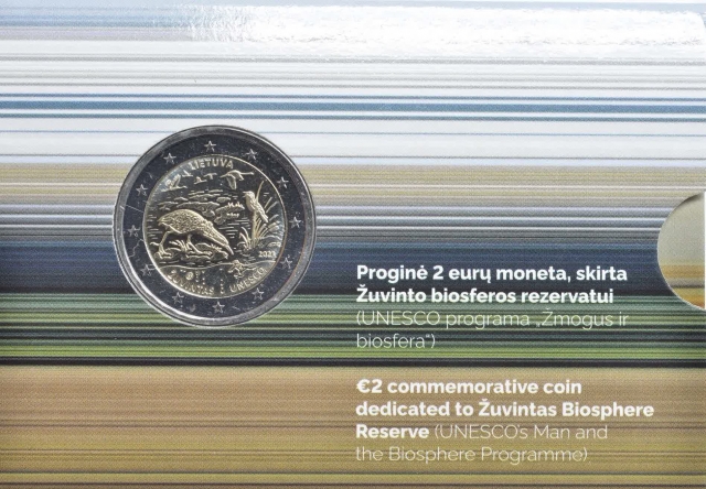 2 € Riserva Biosfera Zuvintas 2021 Lituania in Coincard