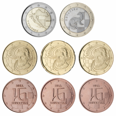 Serie euro coins 2023 Croazia